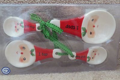 Ceramic Santa 4 piece Measuring Spoons | eBay