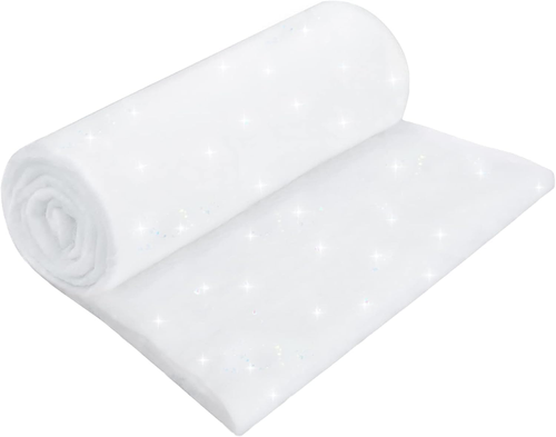 Artificial Fake Snow Blanket for Christmas Village, Glittered Snow ...