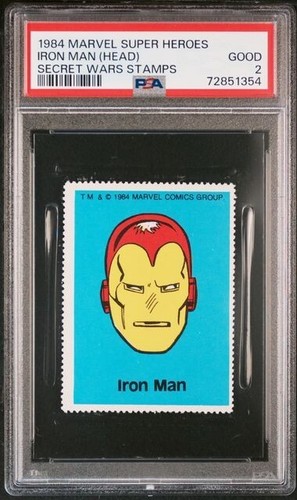 PSA 2 GOOD IRON MAN HEAD IRONMAN 1984 MARVEL SECRET WARS SUPER HERO ...