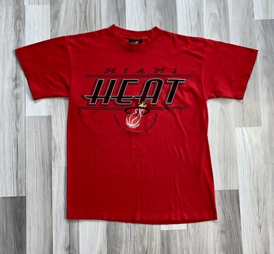 VTG Miami Heat Single Stitch T-shirt Mens Large (Fits Medium) | eBay