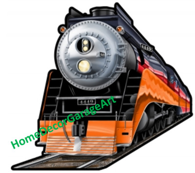 Southern Pacific Locomotive Railroad Cutout Metal Sign Train Room ...