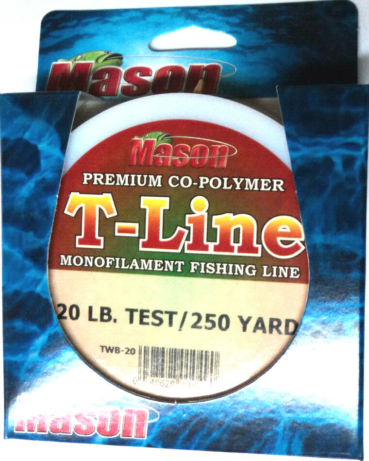 Mason Premium Co-Polymer T-Line Monofilament Fishing Line, 250 Yds ...