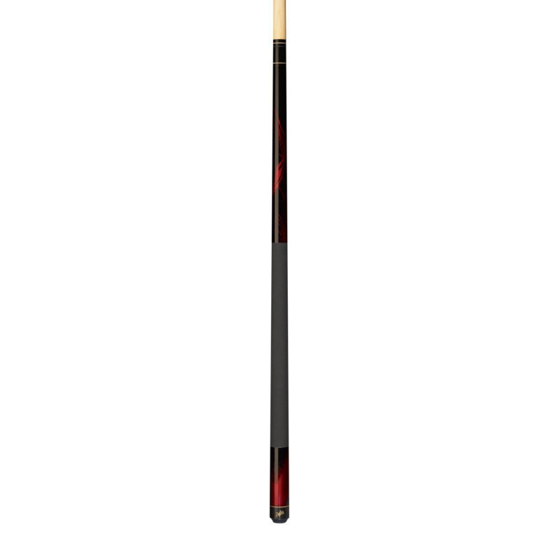 Dufferin D-212 Black Pool Cue w/Red Flames Maple Shaft w/ Black Nylon ...