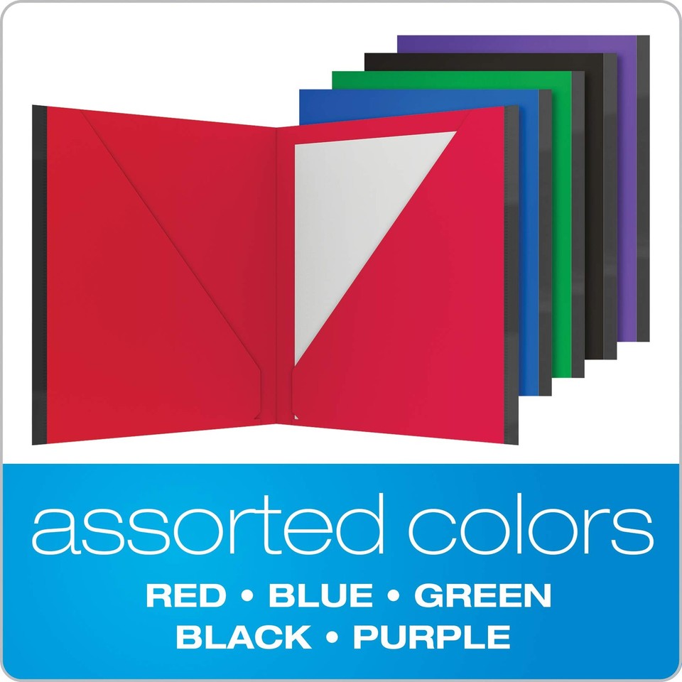 Pocket Folders, Plastic Folders with Reinforced Edges, Letter Size, Red ...