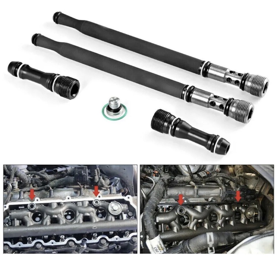 Updated Stand Pipe Dummy Plug Kit Ball Tubes for 6.0L 04.5-07 Ford ...