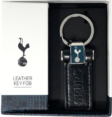 TOTTENHAM HOTSPUR FC - REAL LEATHER KEYCHAIN FOB KEY RING KEYCHAIN ...