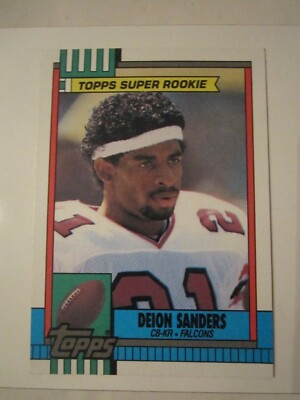 1989 DEION SANDERS #469 TOPPS FOOTBALL CARD - ROOKIE CARD - MINT - BOX ...