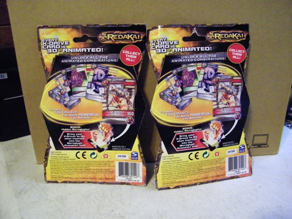2 Redakai Conquer The Kairu X-DRIVE POWER PACKS 3D Animated Trading ...