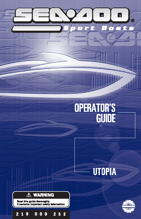 1993-2025 Sea-Doo Sport Boats Pontoons OWNER'S MANUALS Shop Guide BRP ...