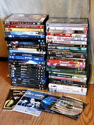 Lot of 50 incredible DVDs Movies of 1990/2000/2010 Collections Blue Ray ...