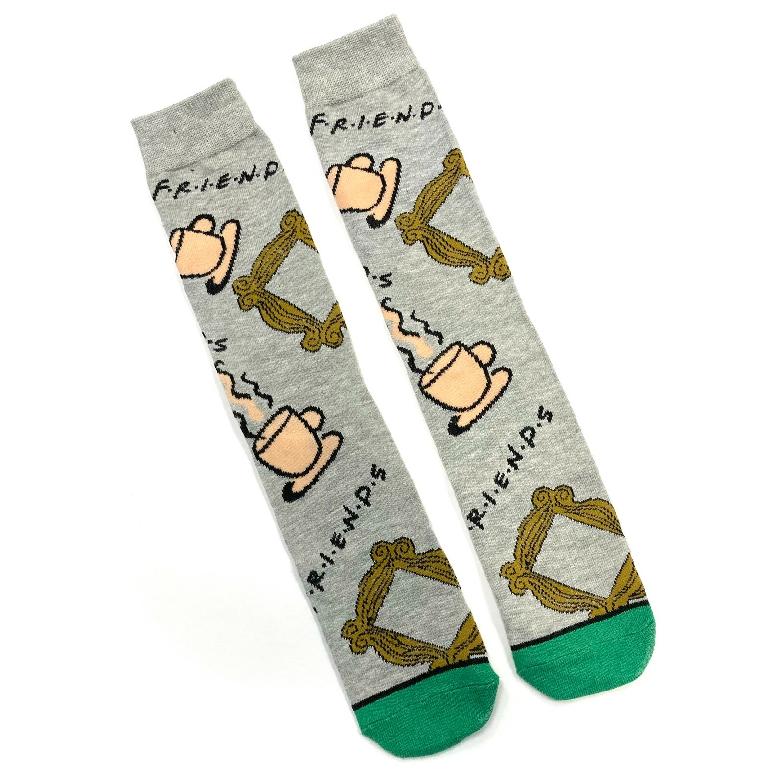 FRIENDS TV SHOW SOCKS gray green retro 90s coffee cup picture frame ...