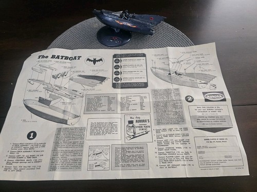 Vintage 1967 Aurora BATBOAT Plastic Assembly Model Kit #811-100 | eBay