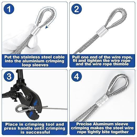 1/8.7x7 100FT Stainless Steel Cable Wire Rope Aircraft Cable Railing ...