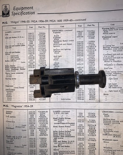 Lucas PPG1 Switch 31251. MGA, Morris, Austin, Triumph -S16 | eBay