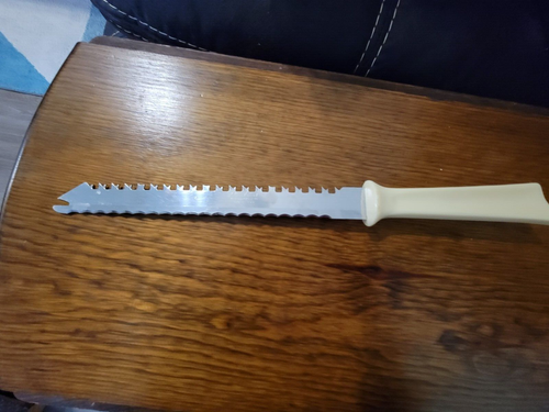VTG QUIKUT QUIKKLE STAINLESS DOUBLE SIDE CARVING KNIFE FROZEN BREAD ...