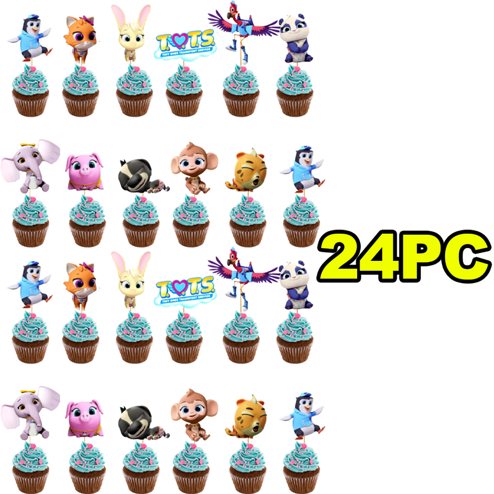 TOTS CUPCAKE CAKE TOPPER BIRTHDAY SUPPLIES DECORATION THEME IDEA FAVOR ...