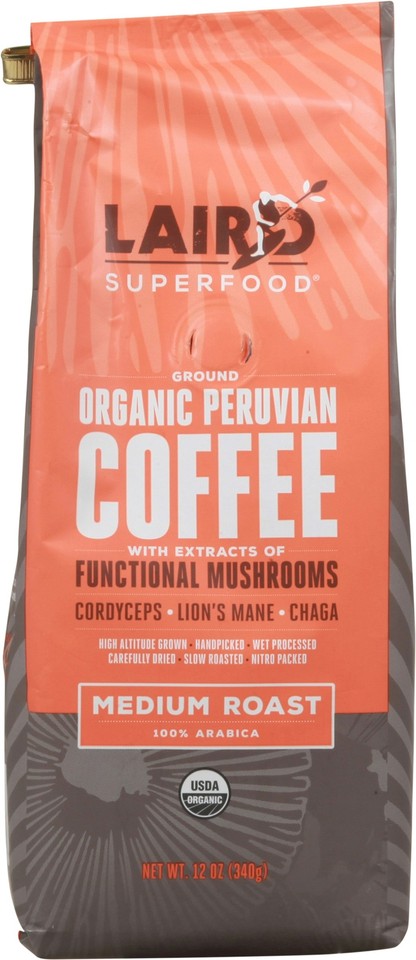 Laird Superfood Coffee Medium Ground Mushroom Organic | eBay