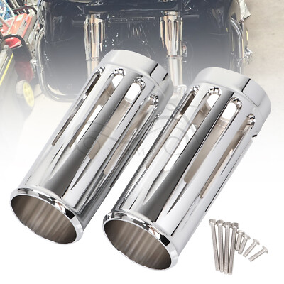 CNC Cut Fork Boot Slider Cover Cow Bells For Harley Touring Road ...