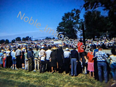 1961 Indy 500 Race Fans at Track Fence Indianapolis Kodachrome 35mm ...