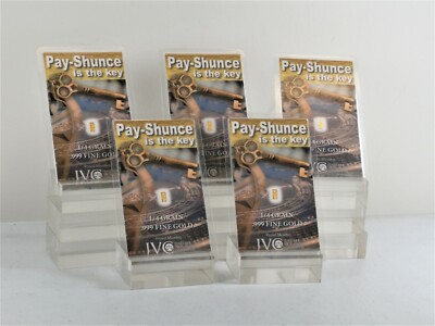 5 TIMES THE PAY-SHUNCE BENCHMARK 24K PURE GOLD 1/60 GRAM BULLION BAR ...