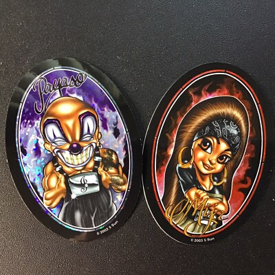 Vintage Homies Stickers-Payaso and Mija-Bald/Shaved Head Homie Bandana ...