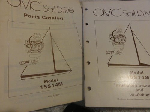 1983 OMC Model 15S14M Sail Drive Parts Catalog install Manual DEALER ...