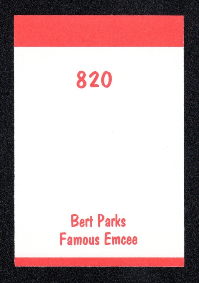 Bert Parks Actor Singer Show Emcee Vintage 1987 Motto Game Trivia Card ...