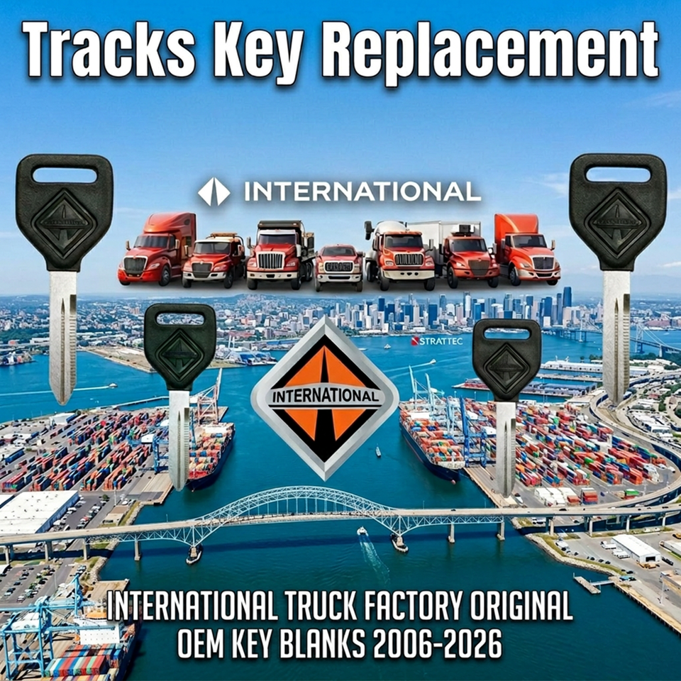 2 PC INTERNATIONAL Navistar TRUCK FACTORY ORIGINAL OEM Logo KEY BLANKS ...