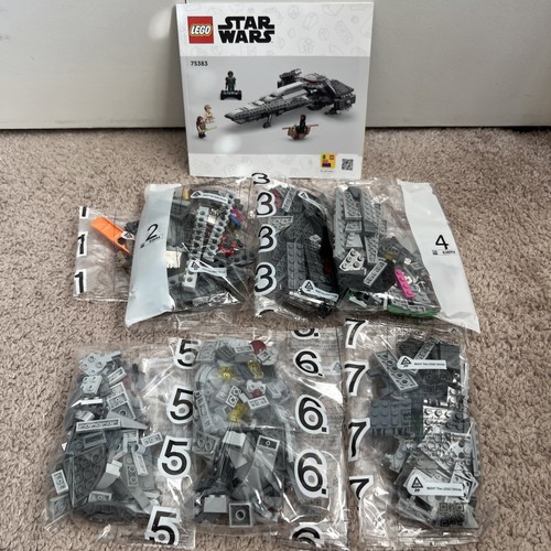 LEGO 75383 Star Wars Darth Mauls Sith Infiltrator SHIP BUILD ONLY NO ...
