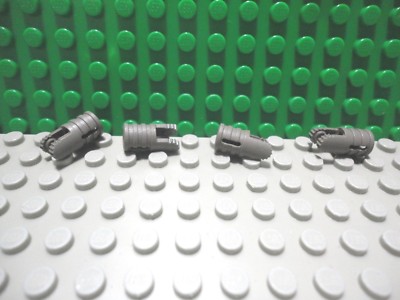 Lego 4 Classic Dark Gray technic cylinder 2 locking fingers connector ...