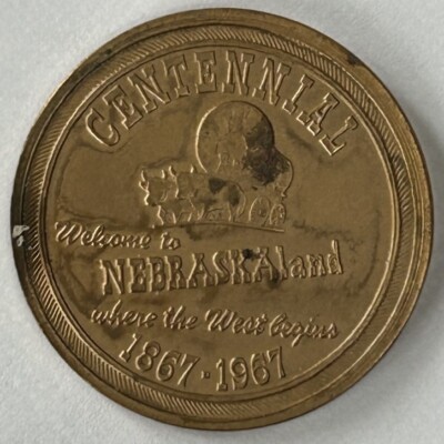 1967 Nebraska 'Nebraskaland' 1867-1967 Centennial Token / Coin | eBay