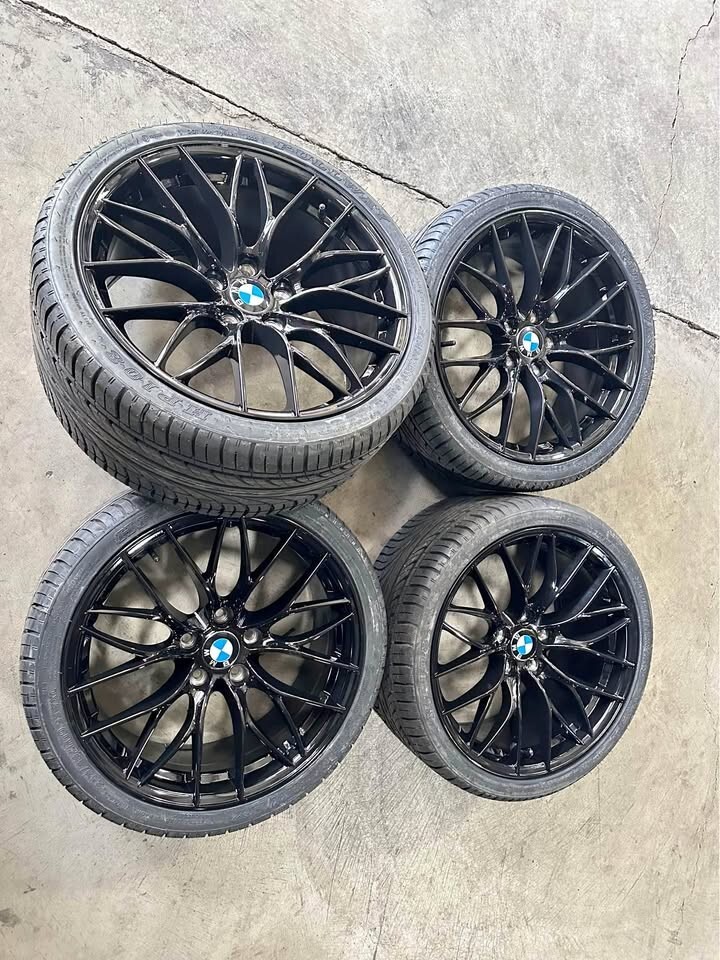 19x8.5 19x9.5 BMW GLOSS BLACK COMP WHEELS 5x120 RIMS TIRES 2 3 4 5 M2 ...