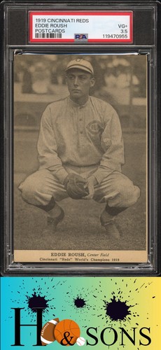1919 Cincinnati Reds Eddie Roush Postcards PSA 3.5 | eBay