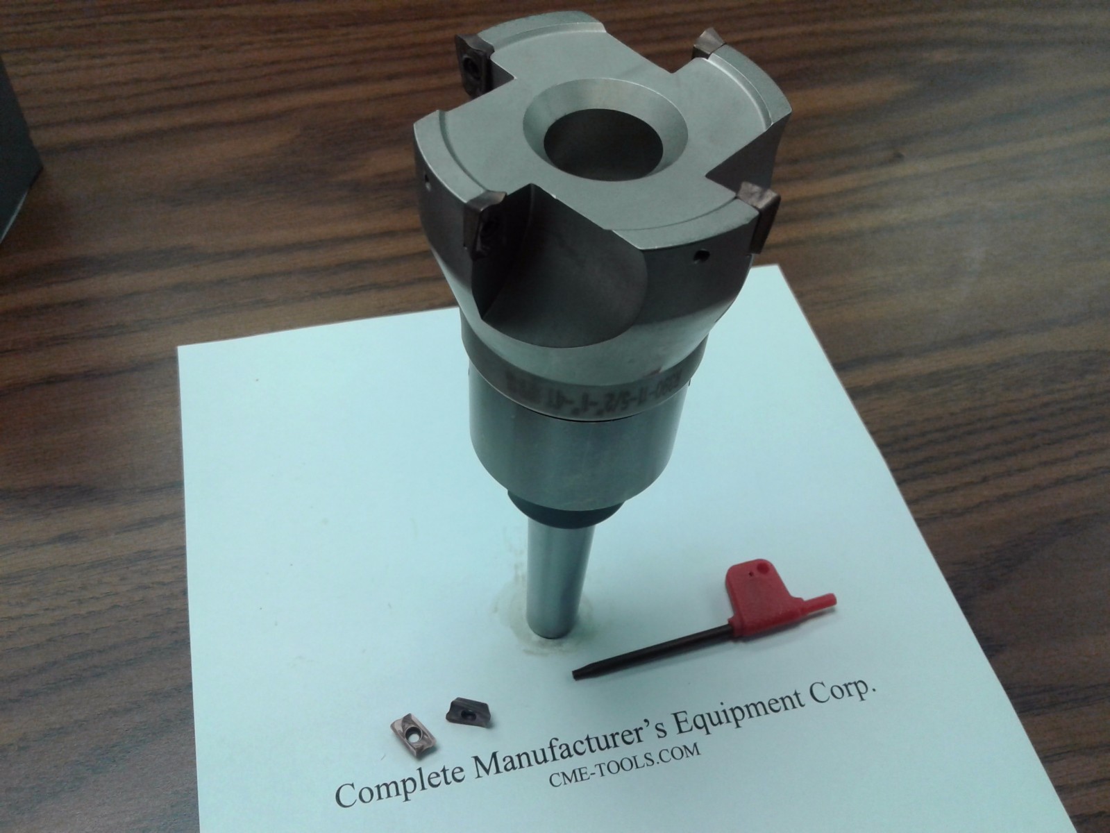 2-1/2" 90 degree indexable face mill, shell mill, MT2 arbor, Sandvik ...