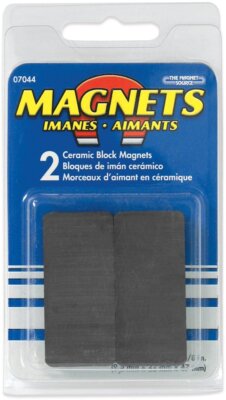Master Magnetics 07044 Ceramic Block Magnets, Set of 2, 3/8" x 7/8" x 1 ...