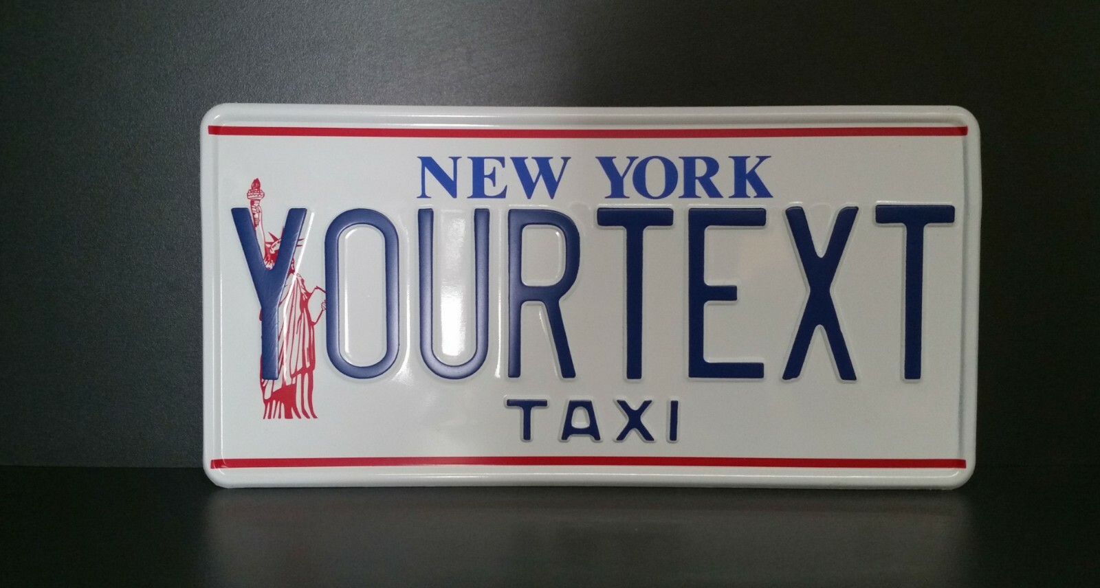New York Taxi US USA License Plate Number Plate Embossed Custom Alu ...