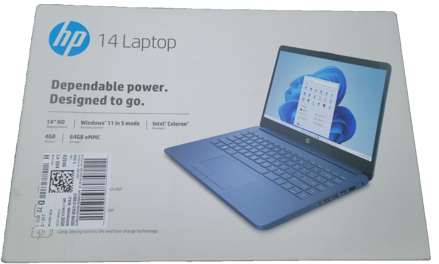 HP 14-cf2111wm Stream 14" HD Celeron 1.1GHz Intel UHD Graphics 64GB SSD ...