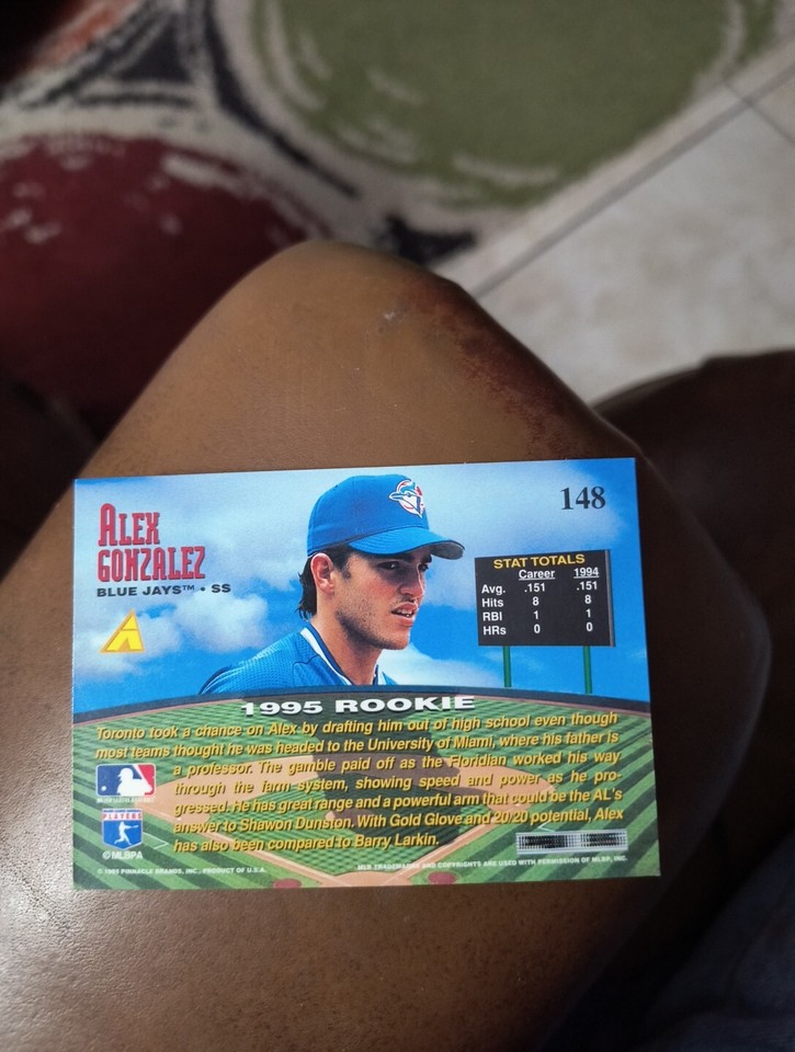 ALEX GONZALEZ 1995 PINNACLE ZENITH ROOKIE #148 FREE SHIPPING | eBay