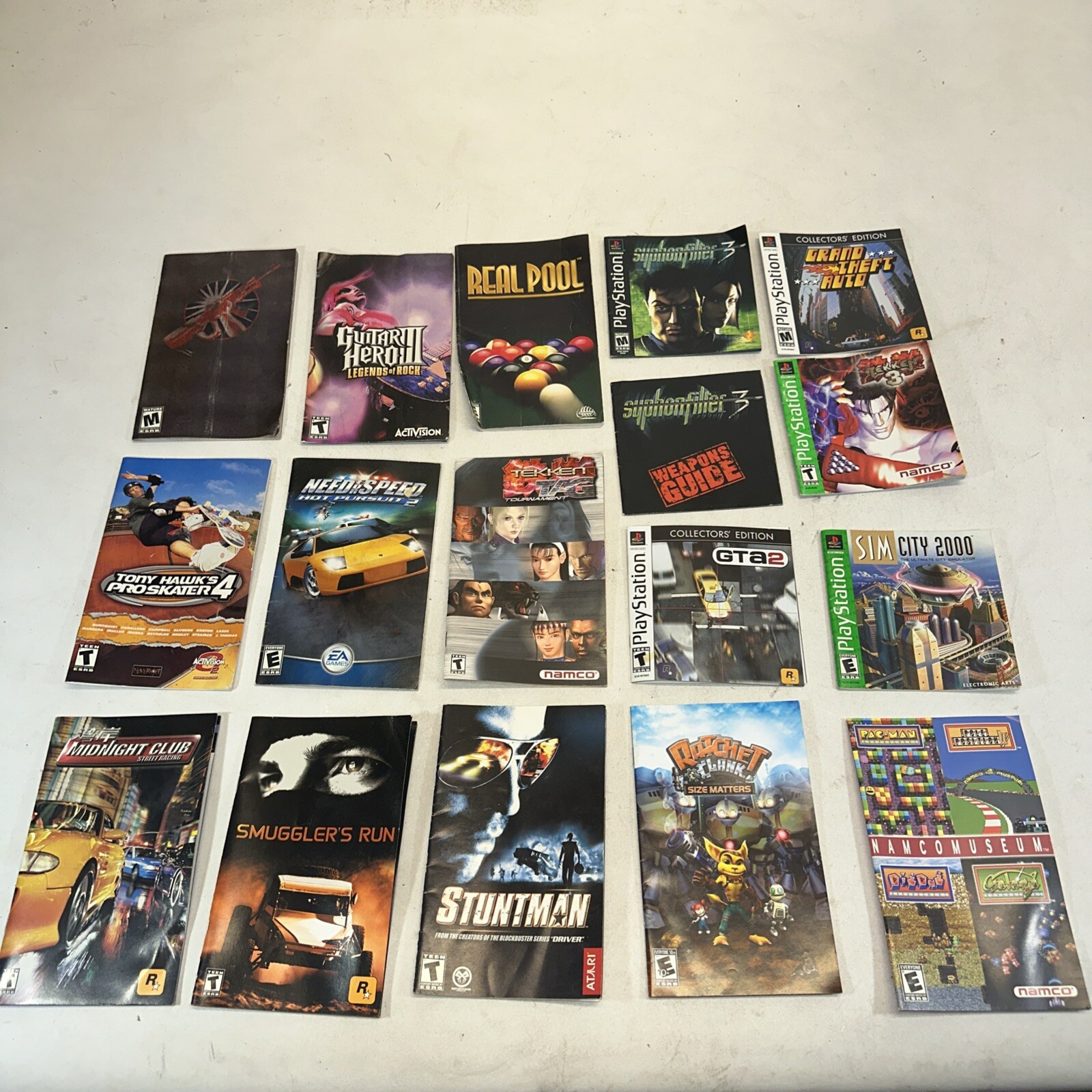 Lot of 17 PS1 & PS2 PlayStation Game Manuals Only | eBay