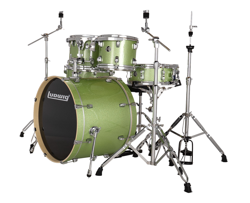 Ludwig Evolution 6-Piece Shell Pack w/22" Kick - Mint Sparkle ...