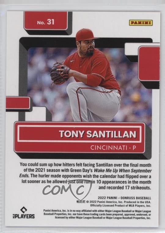 2022 Panini Donruss Rated Holo Orange Antonio Santillan Tony #31 Rookie ...