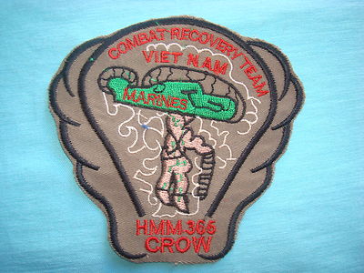 VIETNAM WAR PATCH US MARINES HMM-365 COMBAT RECOVERY TEAM " CROW " | eBay