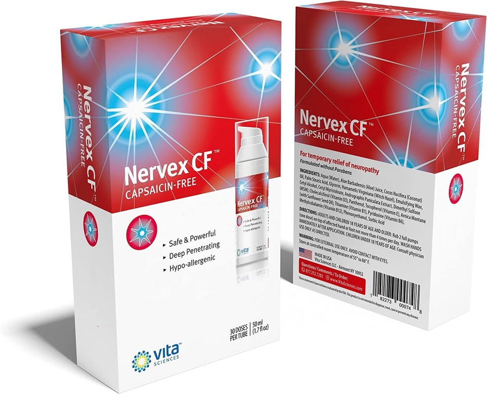 Vita Sciences Nervex CF Neuropathy Relief for Hands and Feet - Powerful ...