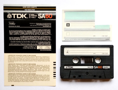 Mc Tdk Sa 60 Sa60 Musicassetta Vintage Audio Tape Compact Cassette ...