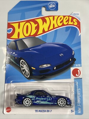 Hot Wheels 170 1995 MAZDA RX-7 blue project U 2024 170/250 | eBay