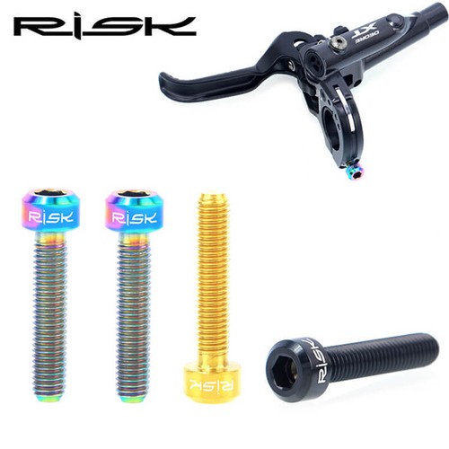 2PCS Bike Brake Lever Bolts Ti M5x25mm Mountain Bicycle Brake Handle ...