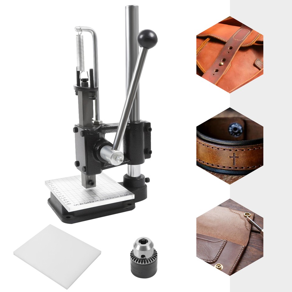Manual Leather Hole Puncher Hand Punching Machine Press Punch Tool ...