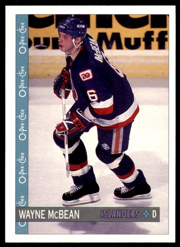1992-93 O-Pee-Chee Wayne McBean . New York Islanders #50 | eBay