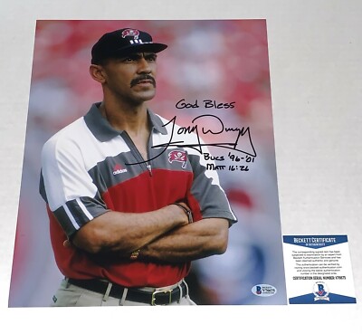 Tony Dungy signed Tampa Bay Buccaneers 11x14 photo autographed Bucs BAS ...