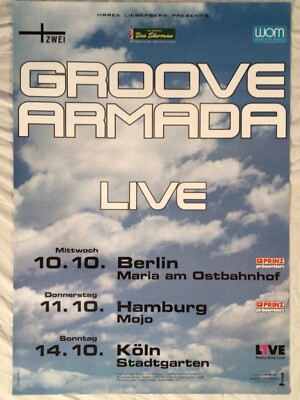 Groove Armada German Tour Poster Electronic Music | eBay